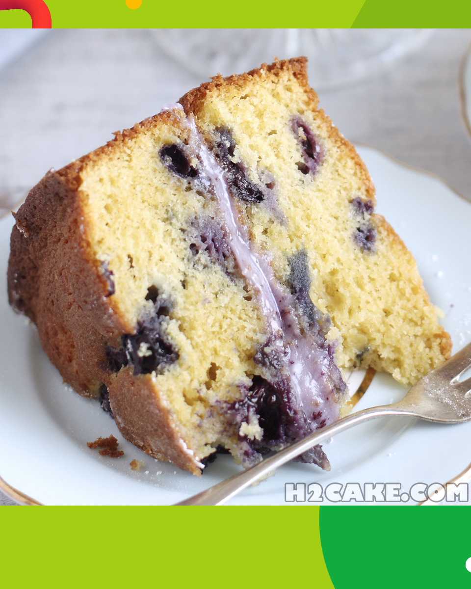 The Ultimate Blueberry Sponge Cake - H2Cake